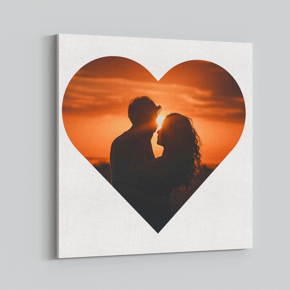 Heart Single Photo Square Canvas - Canvas Works